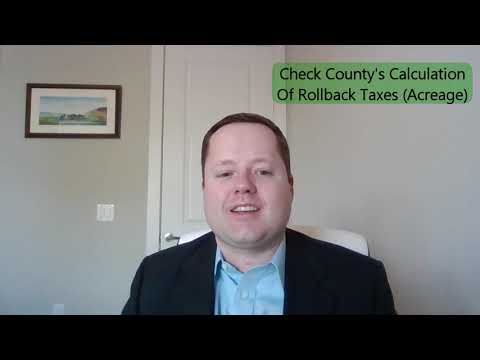 How To Calculate Rollback Taxes in Texas