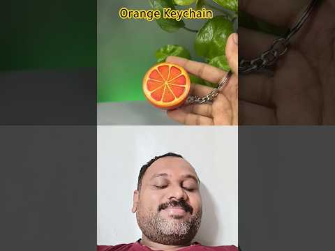 🍊 Orange Keychain crafting #craft #diykeychain #diy #shorts #shortsfeed #youtubeshorts