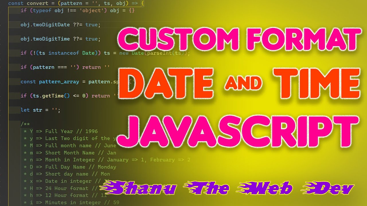 JavaScript Date and Time Formatter from Date/Timestamp #reactjs #reactjsproject #javascript