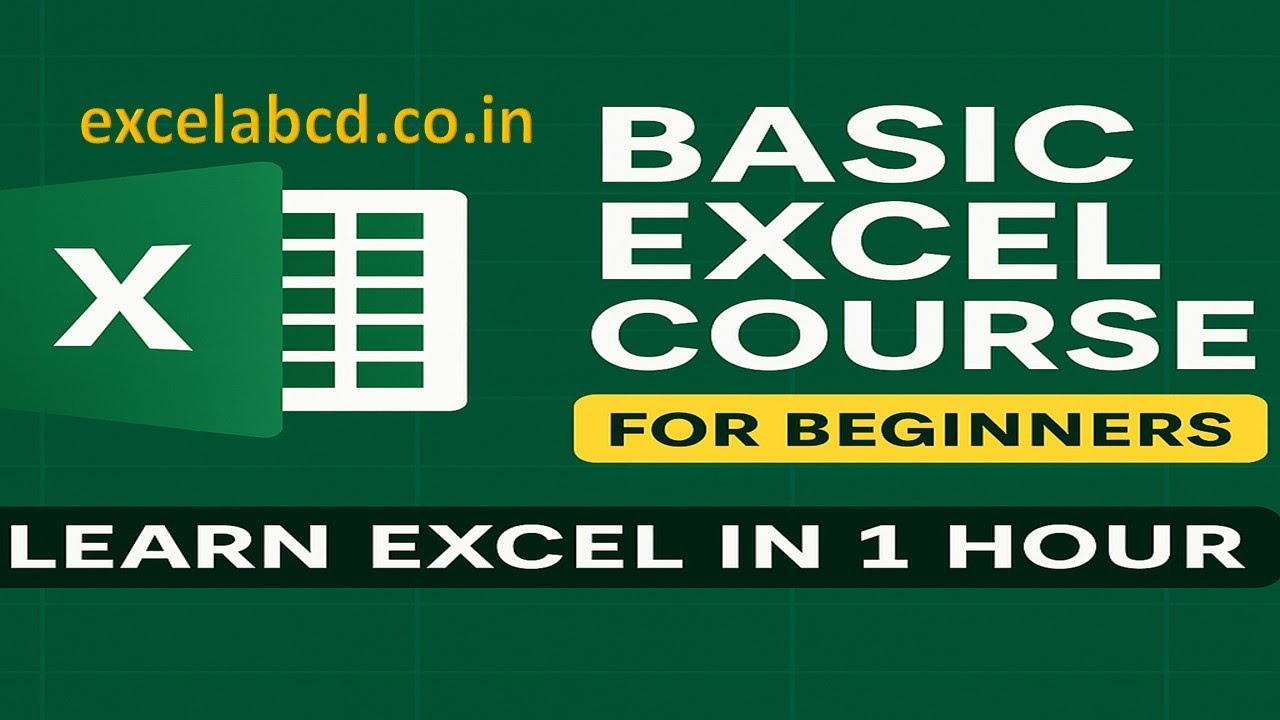 Basic Excel Course for Beginners | Learn Excel in 1 Hour (Step-by-Step Tutorial)