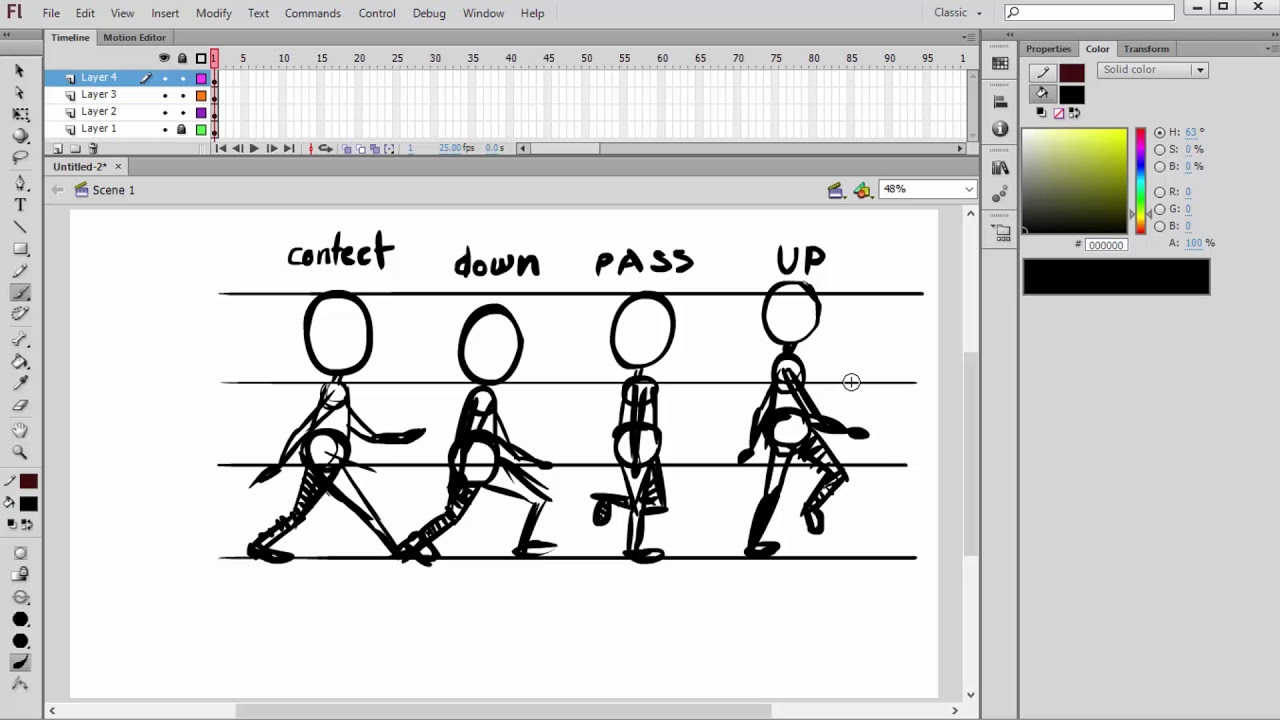 Animation Tips | Walk Cycle in Flash | Flash Animation Tutorial.