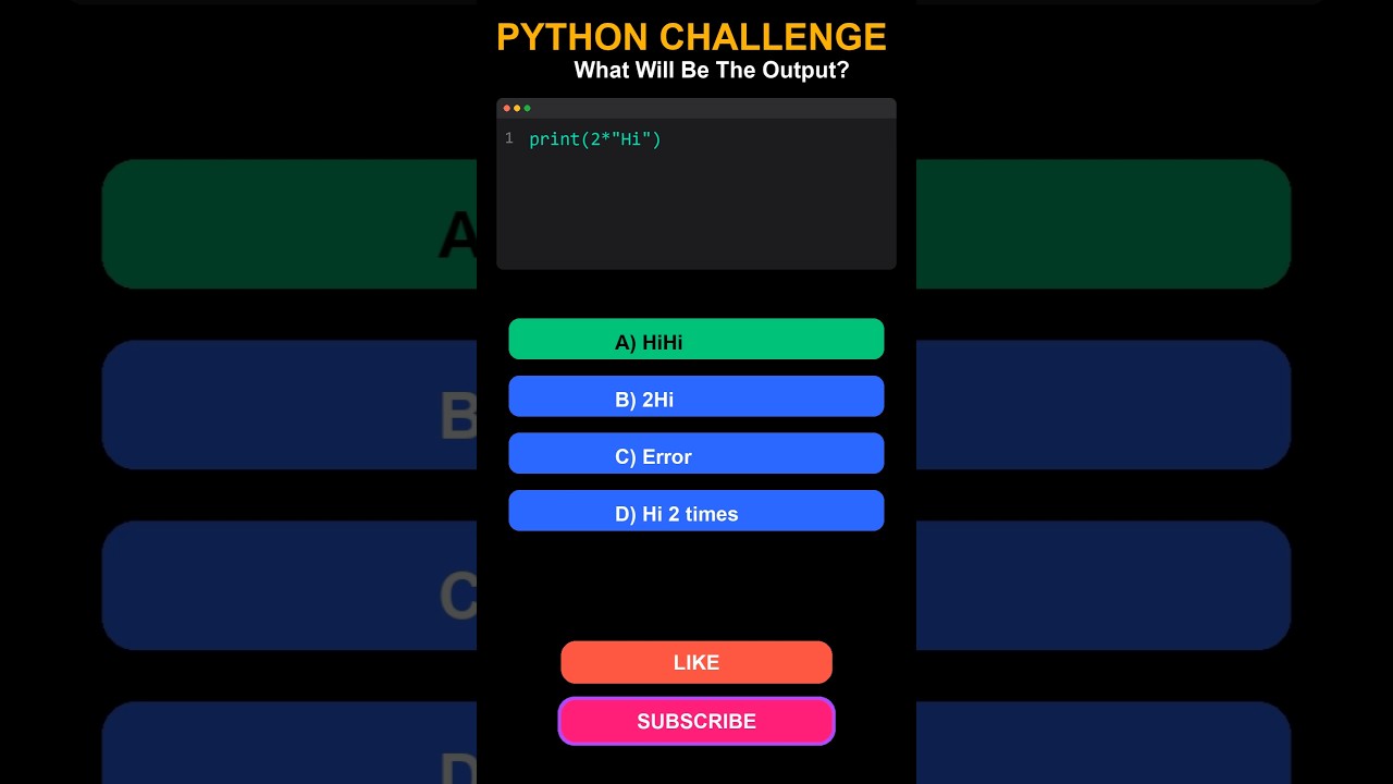 Python MCQ Challenge 😳 | Can You Get All Answers Right? 🤯 #shorts