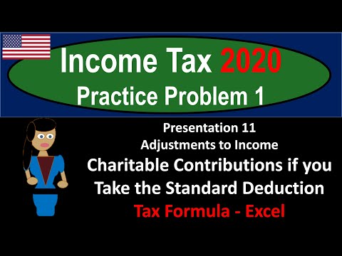 Practice Problem 1 Presentation 11 Adjustments to Income - Charitable Contributions - Excel 417