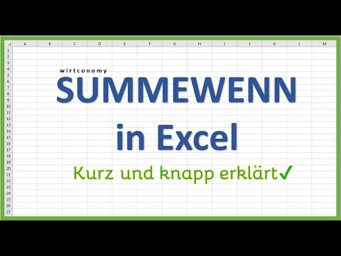 SUMMEWENN Funktion Excel | einfach erklärt | Beispielaufgabe | wirtconomy
