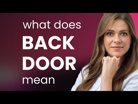 Back door • BACK DOOR meaning
