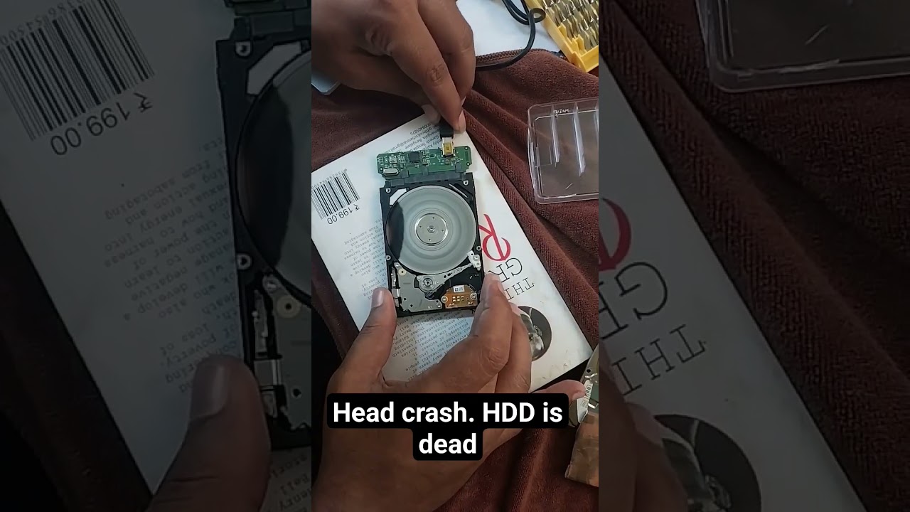HDD is dead. this is called head crash. #transcend #External #hdd #harddrive #hard #drive #disk