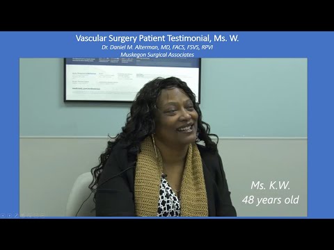 Dr Daniel M Alterman, MD. Vascular Surgery Patient Testimonial, Ms. W.