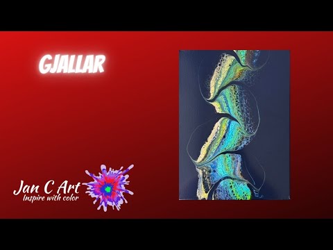 "Gjallar" @COZCreationsArt Patron Challenge. Wrecked Swipe Acrylic Pouring Fluid Art Tutorial