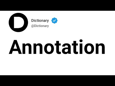 Annotation Meaning In English