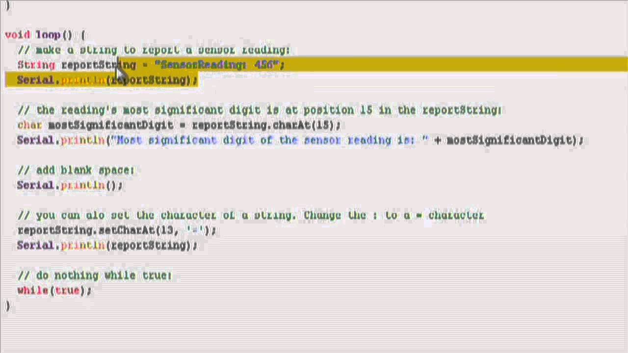 Energia Tutorial: String Characters
