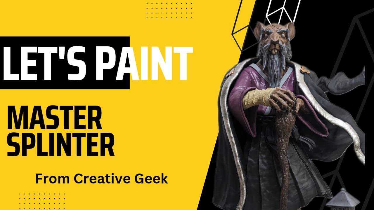 Let's Paint Master Splinter  from Creative geek | Step-by-Step Tutorial eps 21
