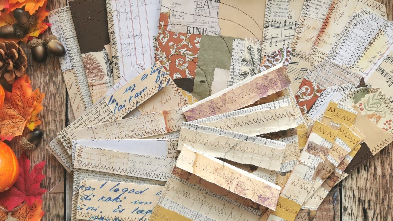 Junk Journal - Making Embellishments & Ephemera - Collage Sheets - Woodland Wonders - Part 18