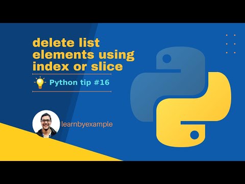 Python tip 16: delete list elements using index or slice
