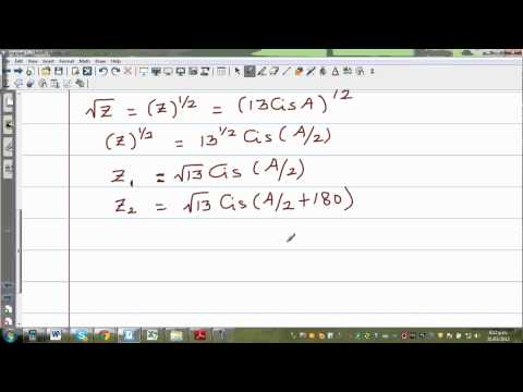 Determining both the square root of 5 + 12 i in a + bi form