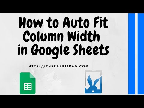 How to Auto Fit Columns in Google Sheets