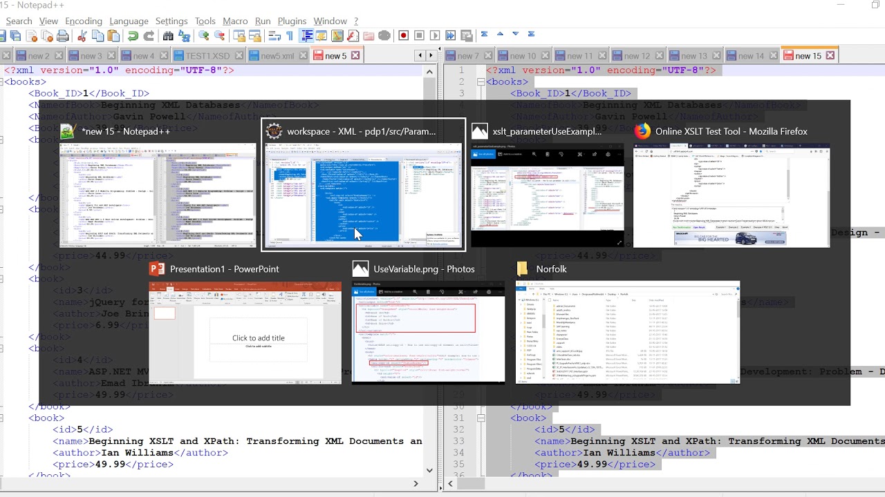 XSLT Varialbes copy applytemplate