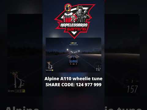 Alpine A110: WHEELIE TUNE #forzahorizon5 #gaming #antilag #dragracing #shorts