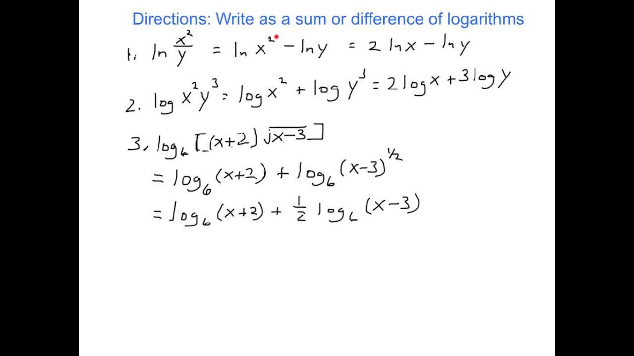 PC 3.3 Properties of Logarithms