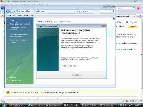 How to create a password reset Disk Windows Vista