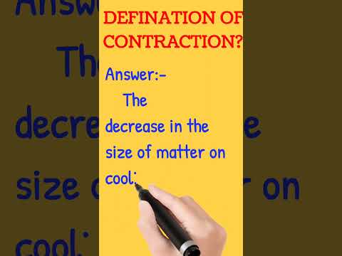 Definition of Contraction? /#shorts.
