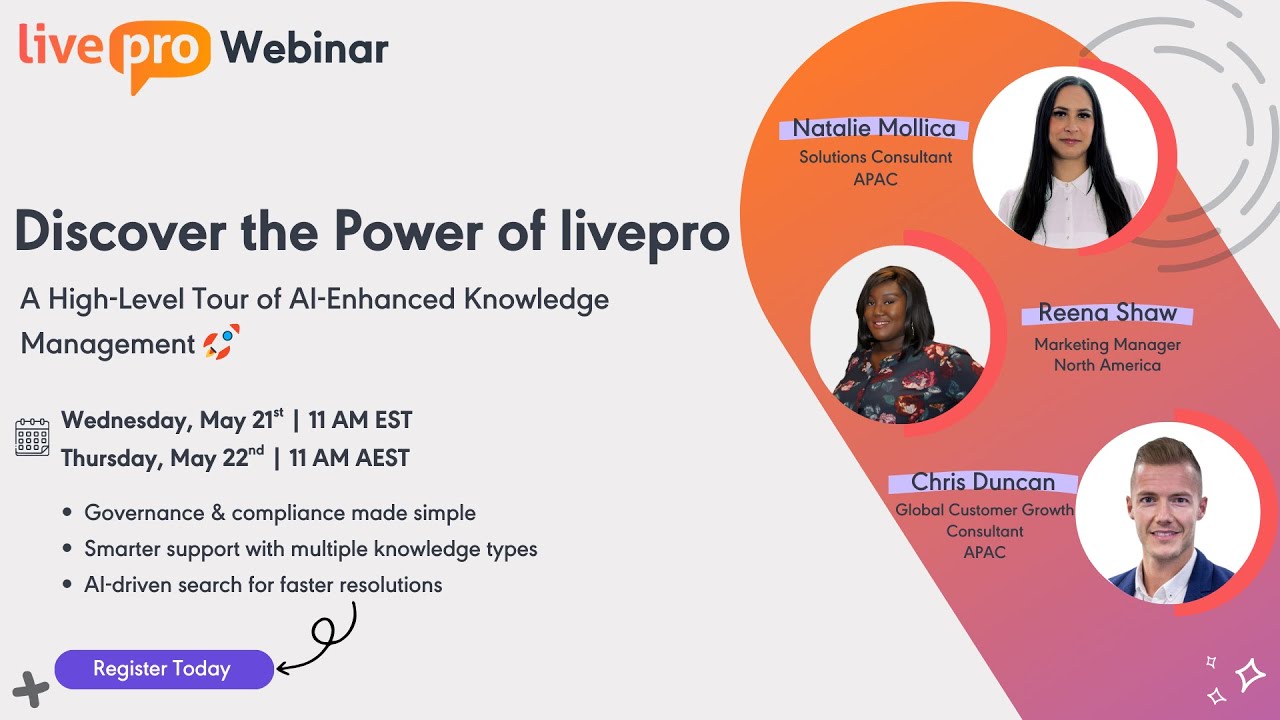 Discover the Power of livepro | AI-Enhanced Knowledge Management Tools for Customer Experience (CX)