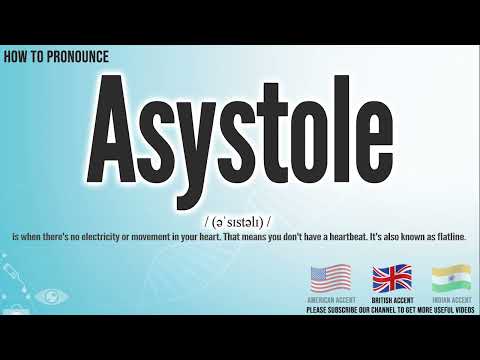 Asystole Pronunciation | How to Pronounce (say) Asystole CORRECTLY | Medical Meaning
