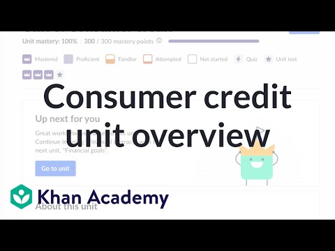 Consumer credit unit overview | Teacher Resources | Financial Literacy | Khan Academy