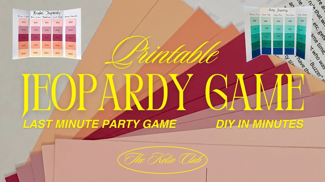 Printable Jeopardy Game Tutorial | Easy DIY Party Game in Minutes