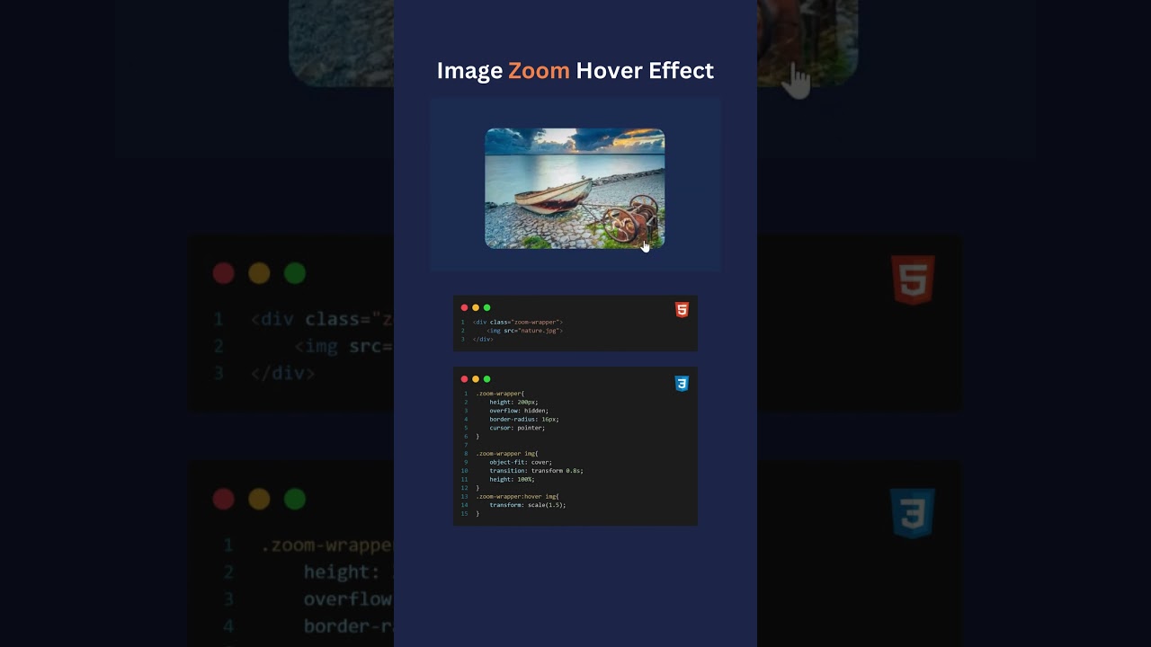 Image Zoom Hover Effect | HTML CSS #css #html #tutorials