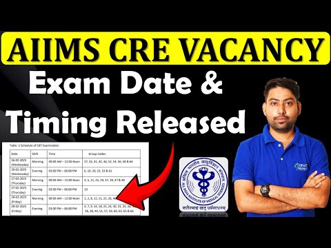 AIIMS CRE EXAM DATE & EXAM SHIFT RELEASED 😍AIIMS CRE EXAM DATE 2025 | AIIMS CRE 2025 ADMIT CARD #gdc