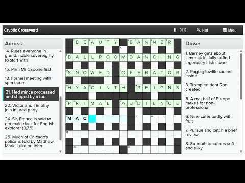 Can a #crypticcrossword be solved in 3 minutes?