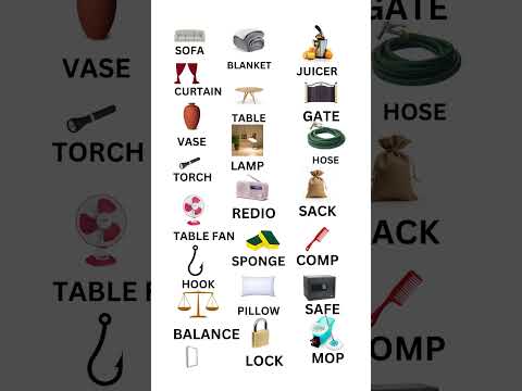 household items name| household vocabulary