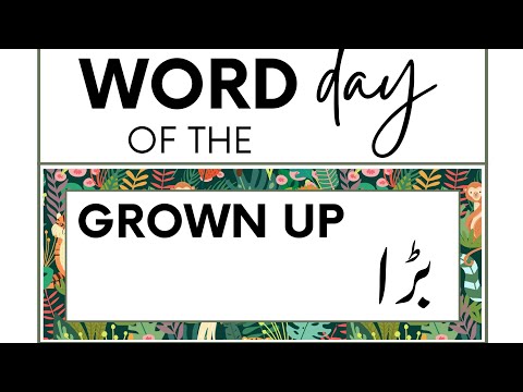 Grown-up Meaning and Sentence | حاجت معنی اور جملہ