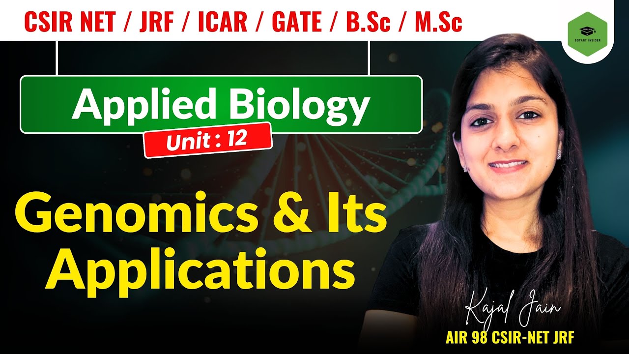 Unit-12 Applied Biology | Genomics and Its Application in Crop Improvement and Healthcare| CSIR-NET|