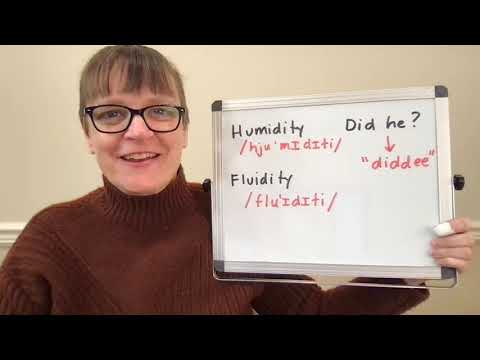 How to Pronounce Humidity, Fluidity, Did He? and other "ditty" words