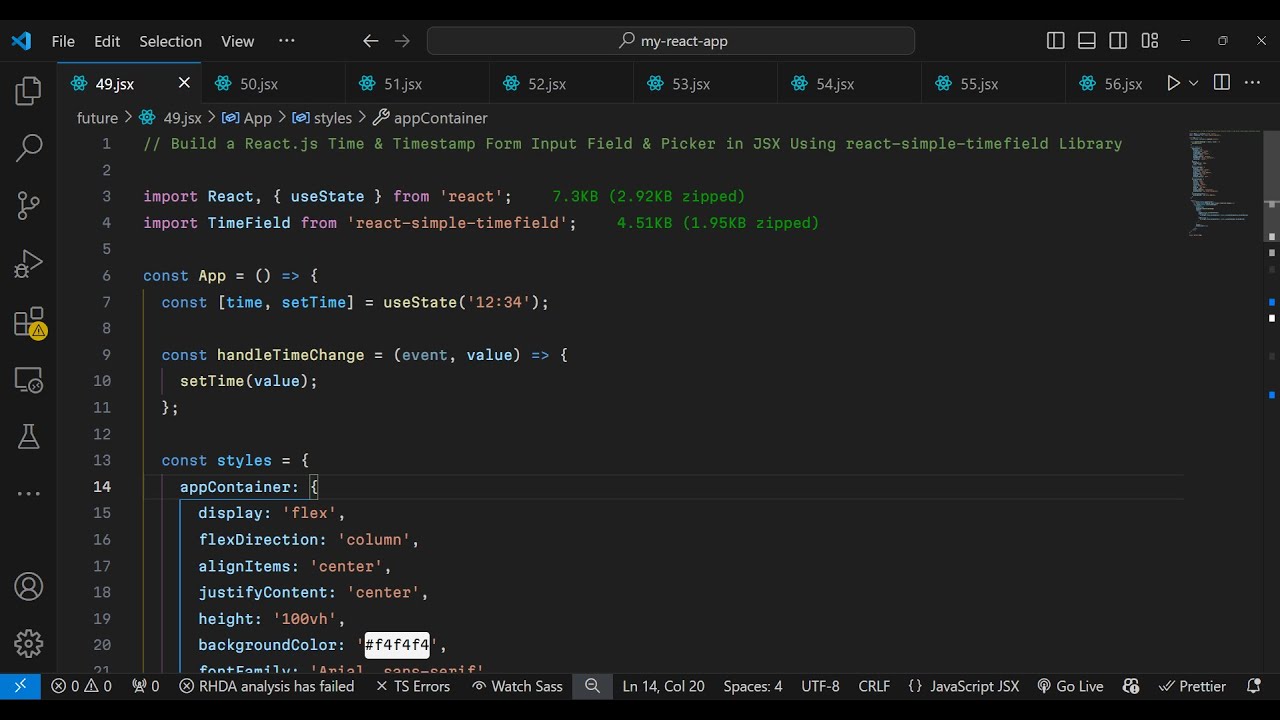 Build a React.js Time & Timestamp Form Input Field & Picker in JSX Using react-simple-timefield