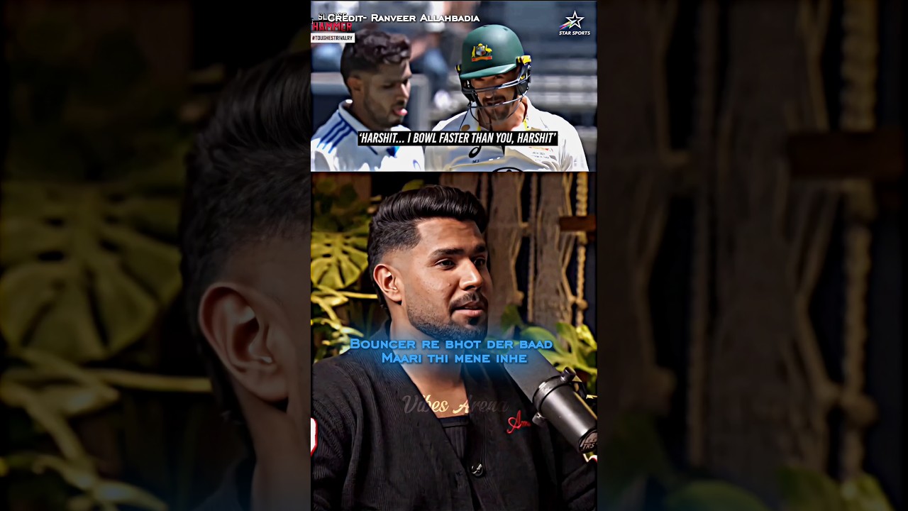 Starc vs Harshit Rana in Test Reality☠️❤ #shorts #viral #cricket #podcast #testcricket #australia