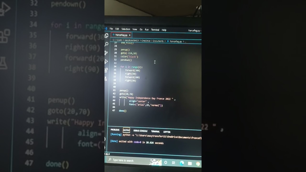 France flag 🇫🇷 python programming