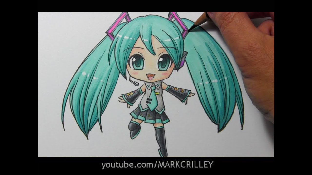 Drawing Time Lapse: Chibi Hatsune Miku