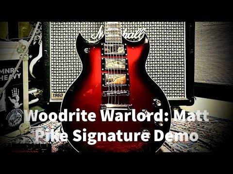 Rare Woodrite Matt Pike Signature Warlord - Cherry Sunburst | Reverb