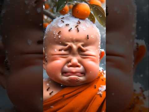 Little monk so cute ???? baby #so#cute#monkey#cartoon#watsapp #status #viral
