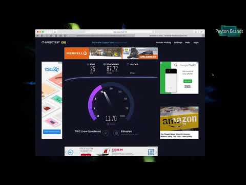 Time Warner Cable Spectrum 100Mbps Internet Speed Test