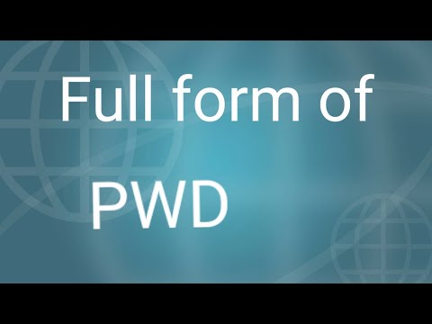 Full form of PWD