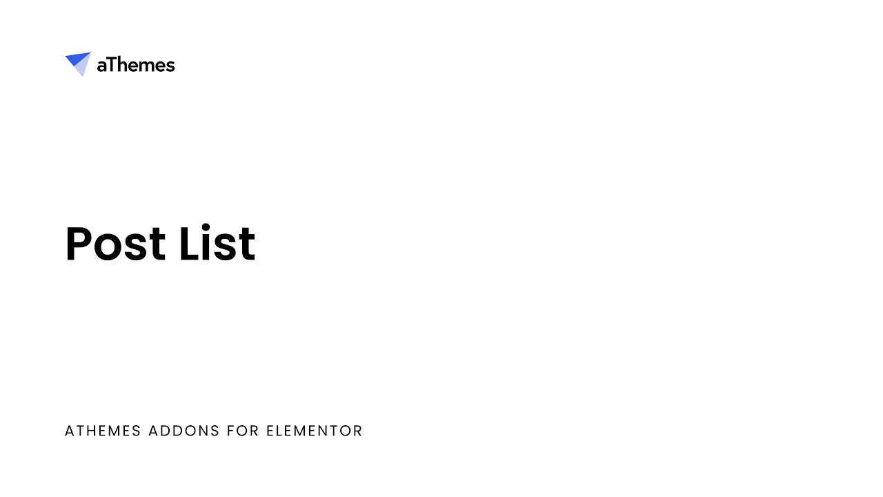 Post List Widget for Elementor