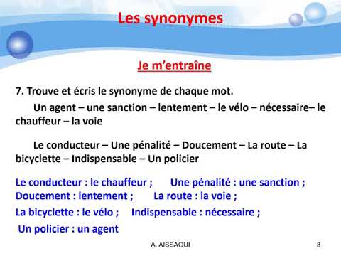 03 Les synonymes