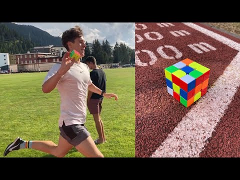 400m Rubik’s cube (1’14.5) !