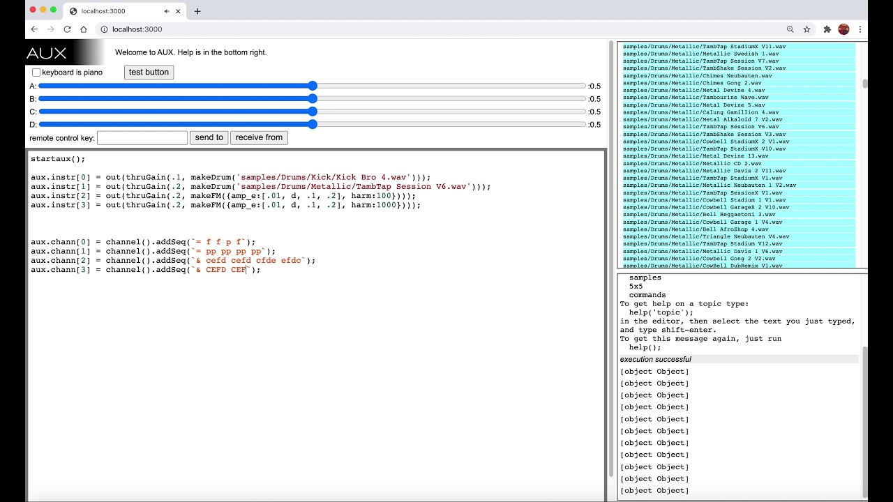 Livecode demo for BOOM (5 min)