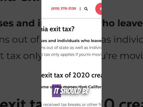 😲Who has to pay the California Exit Tax? #shorts