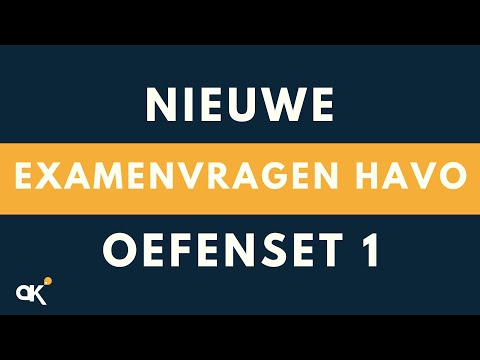 Havo oefenset 1 - nieuwe examenvragen