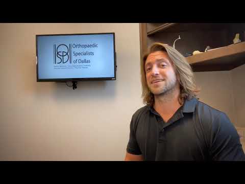 Physical Therapist Madison explaining his new certification